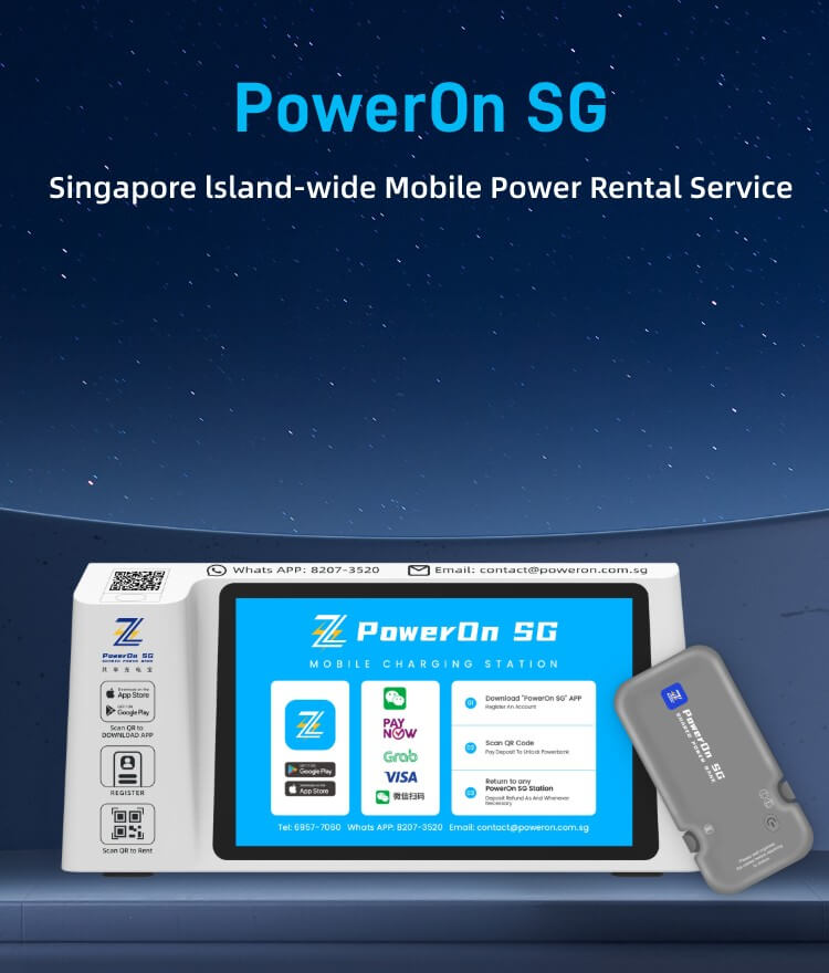 Mobile Portable Charging Station Rental | Shared PowerBank | PowerOn SG